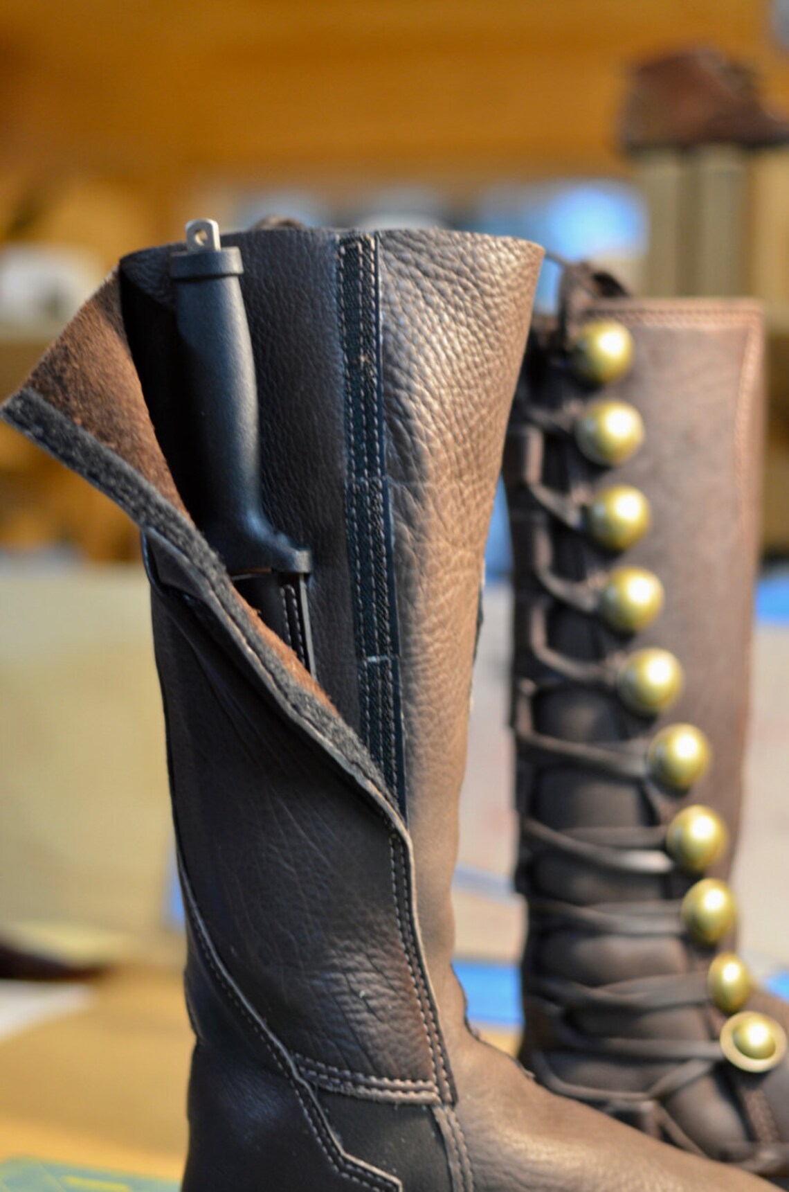 Jack Burton Action Boots With Hidden Boot Knife: Made to Order Stealth ...