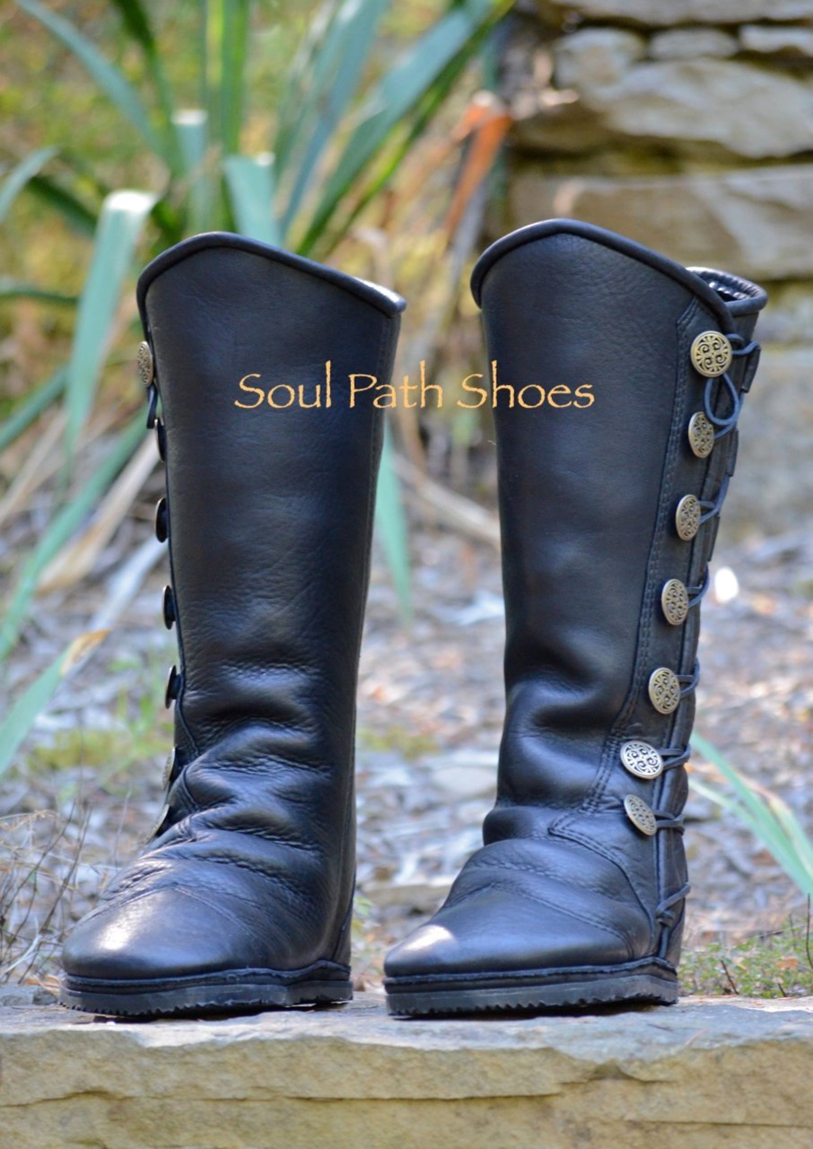 Custom Black Leather Boots : Made to Order Custom Fit - Etsy