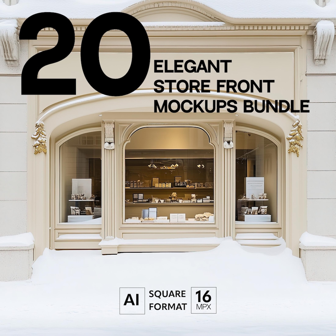 Elegant Storefront Mockups Bundle (20 JPG), Blank Shop Facade Mock-up ...