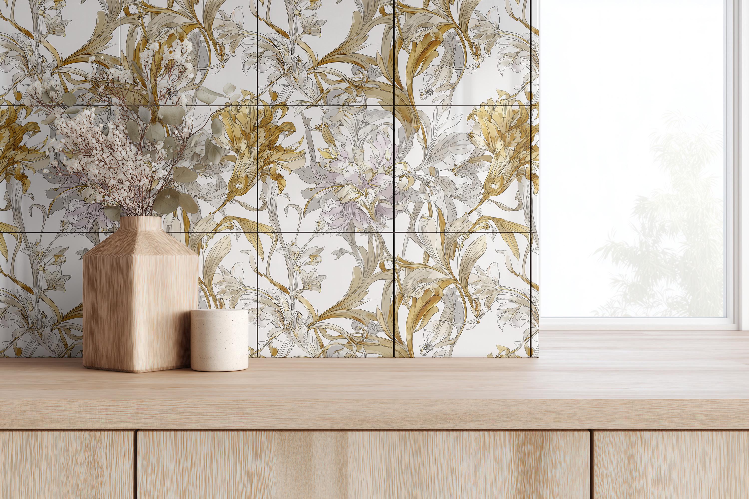 Minimal Glossy Ceramic Tiling Preview Template, Kitchen Tiled Wall ...