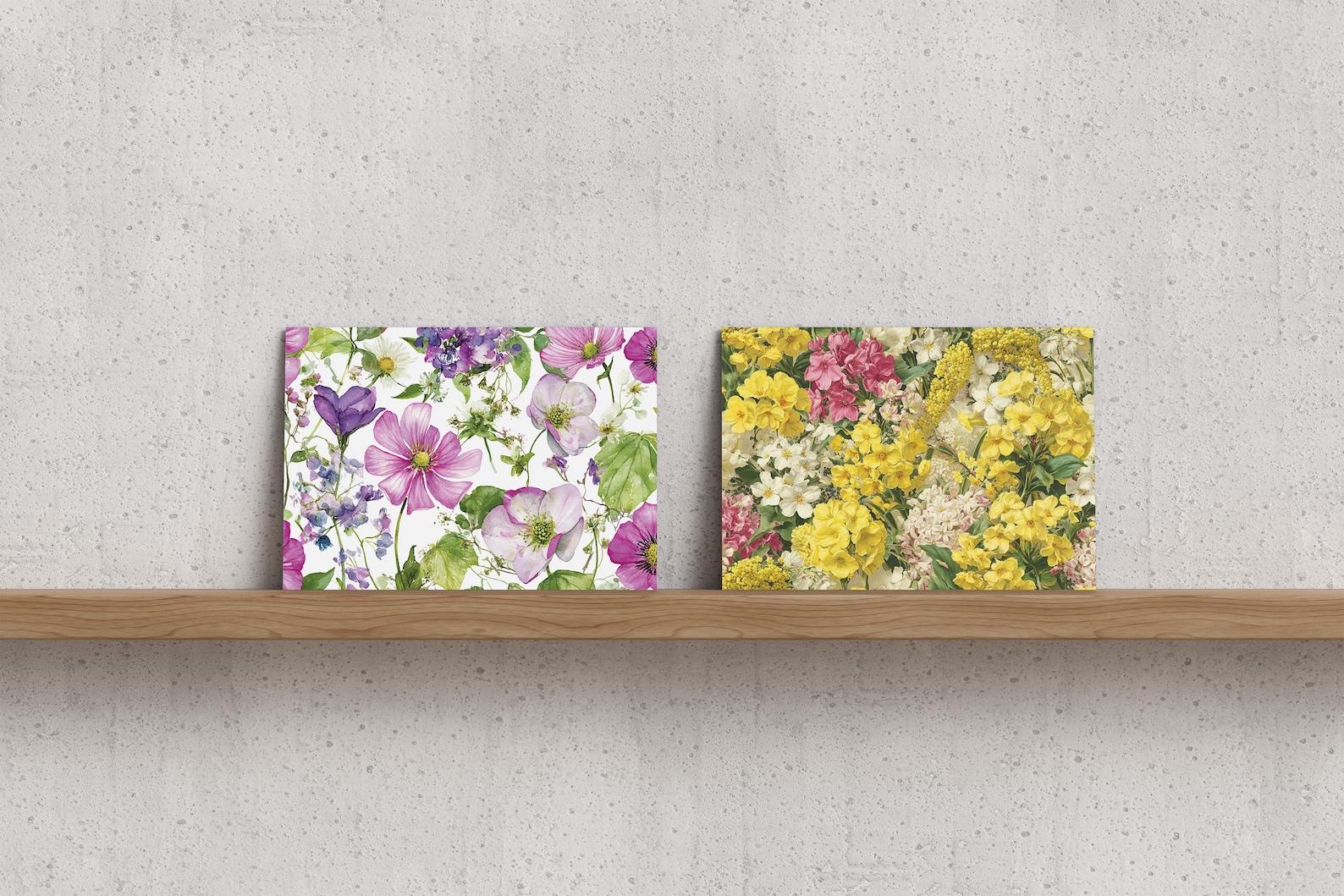 Two Unfolded Postcards Mockup (horizontal DIN A, ISO 2016), One-sided ...