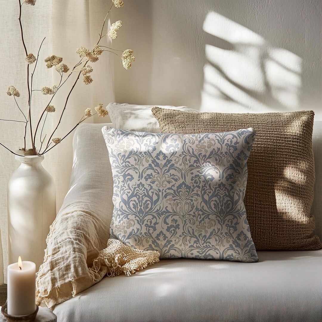 Boho Aesthetic Pillow Mockup for POD, Spring 2026 Editable Pillowcase ...