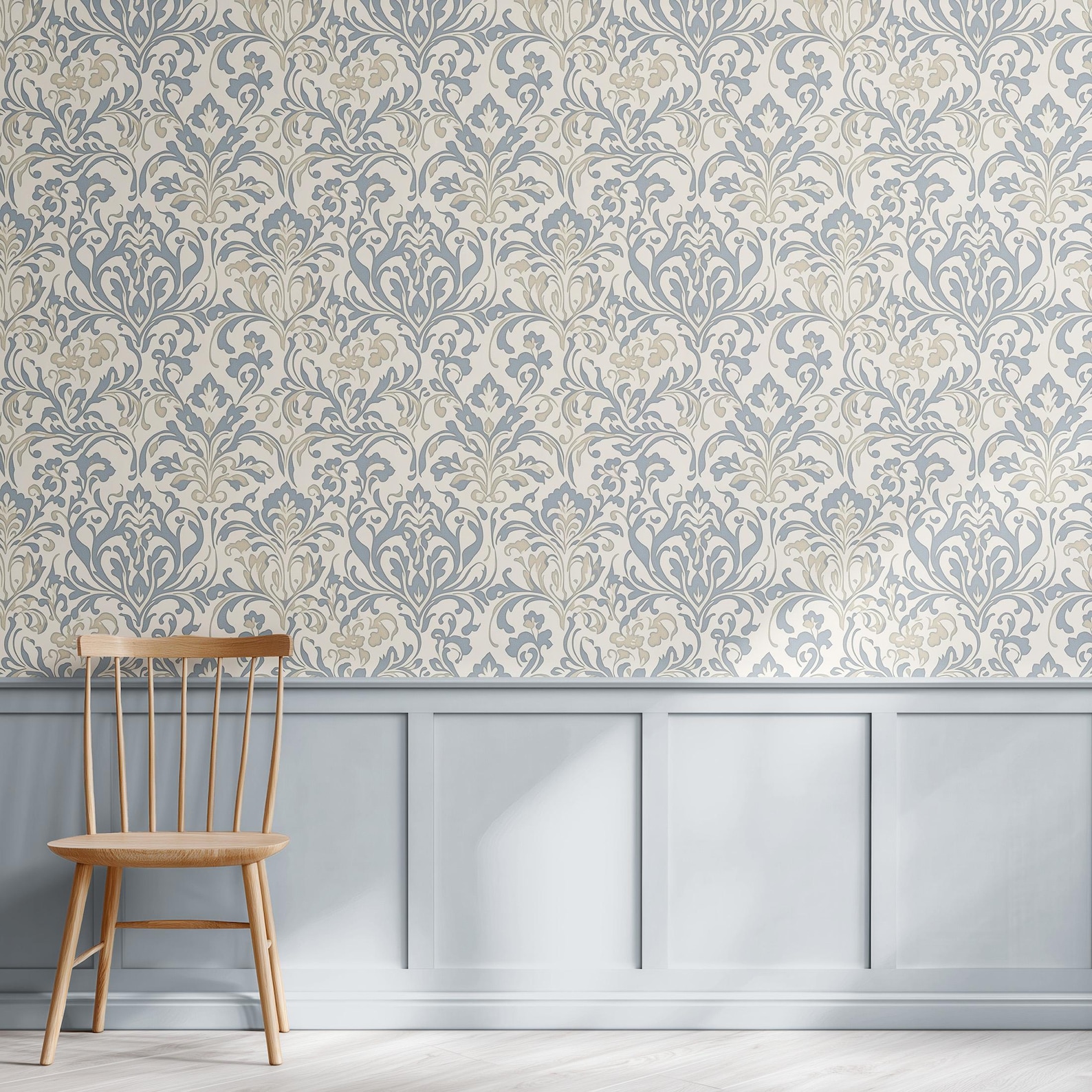 Cottagecore Wallpaper Mockup, Blank Wall Seamless Surface Pattern Mock ...
