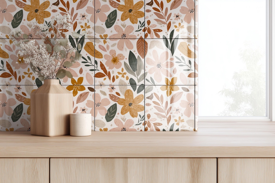 Minimal Glossy Ceramic Tiling Preview Template, Kitchen Tiled Wall ...