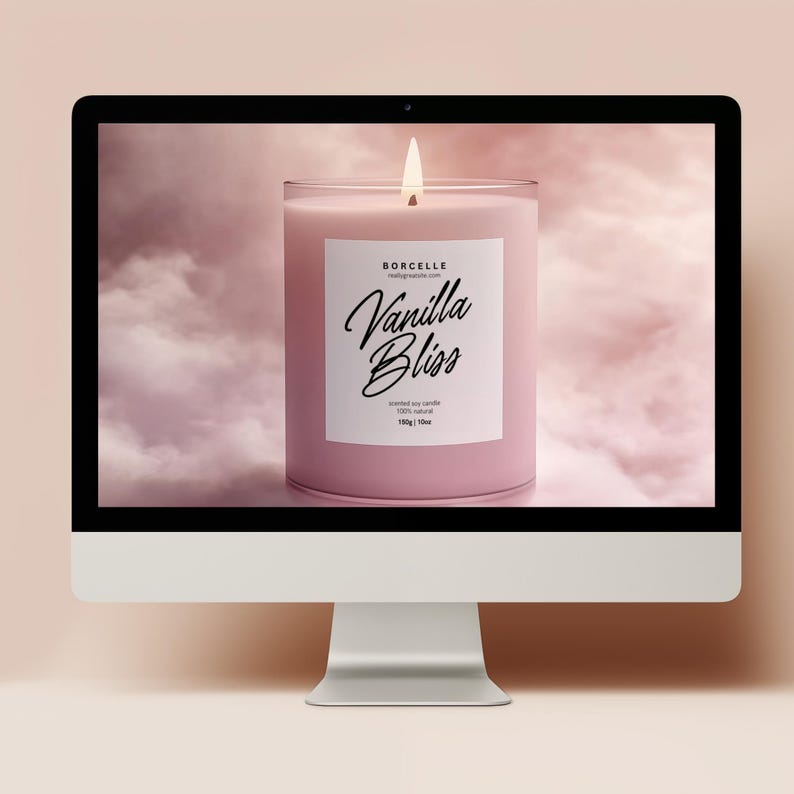 Clear Glass Candle Mockup PSDJPG for Ads and Social Media, Professional ...