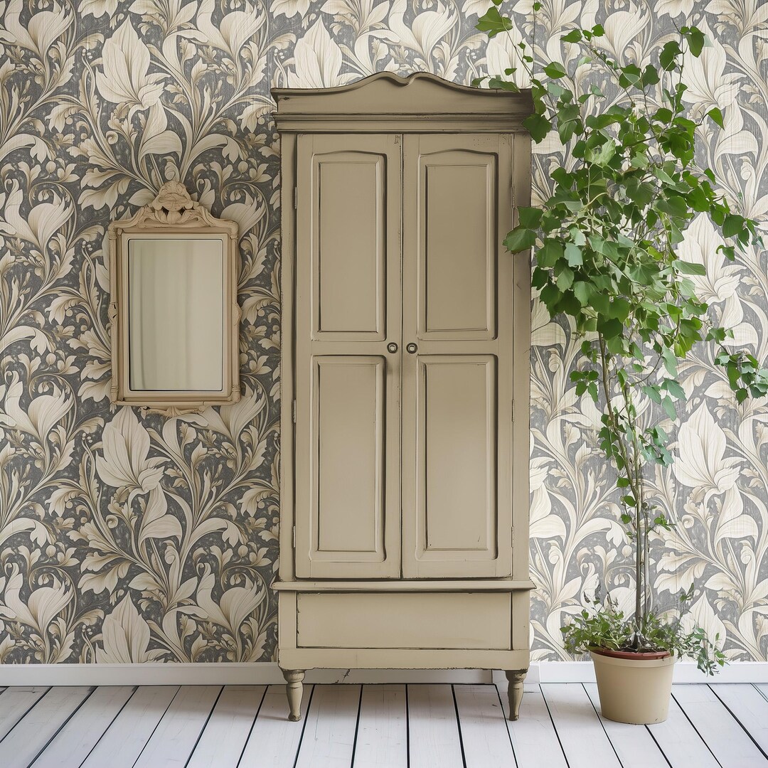 Cottagecore Wallpaper Mockup (photoshop PSD), Blank Wall Pattern Mock ...