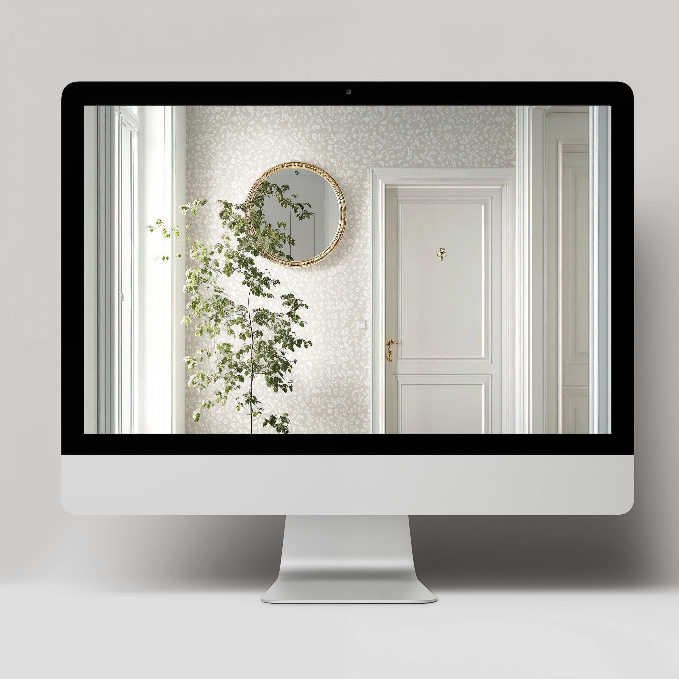 Blank Accent Wall Pattern Mock-up, Room Wallpaper Mockup (photoshop PSD ...