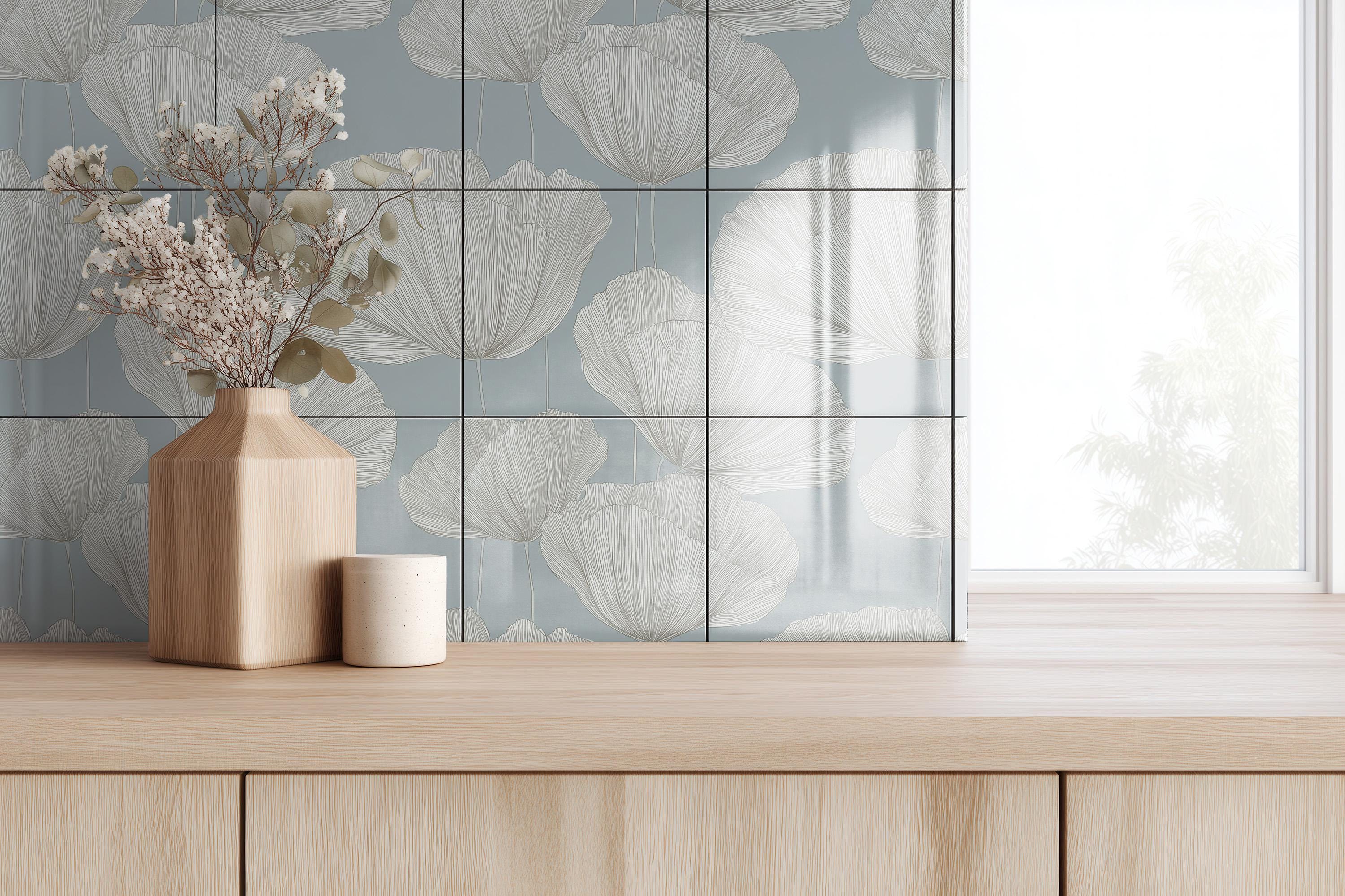 Minimal Glossy Ceramic Tiling Preview Template, Kitchen Tiled Wall ...
