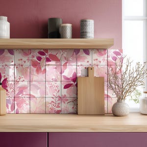 Editable Kitchen Tiled Wall Mockup (PSD), Minimal Glossy Ceramic Tiling ...