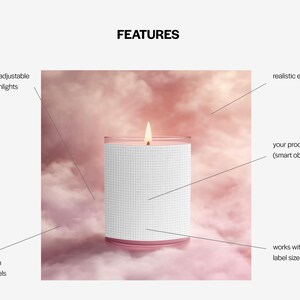 Clear Glass Candle Mockup (PSD) for Ads and Social Media, Professional ...
