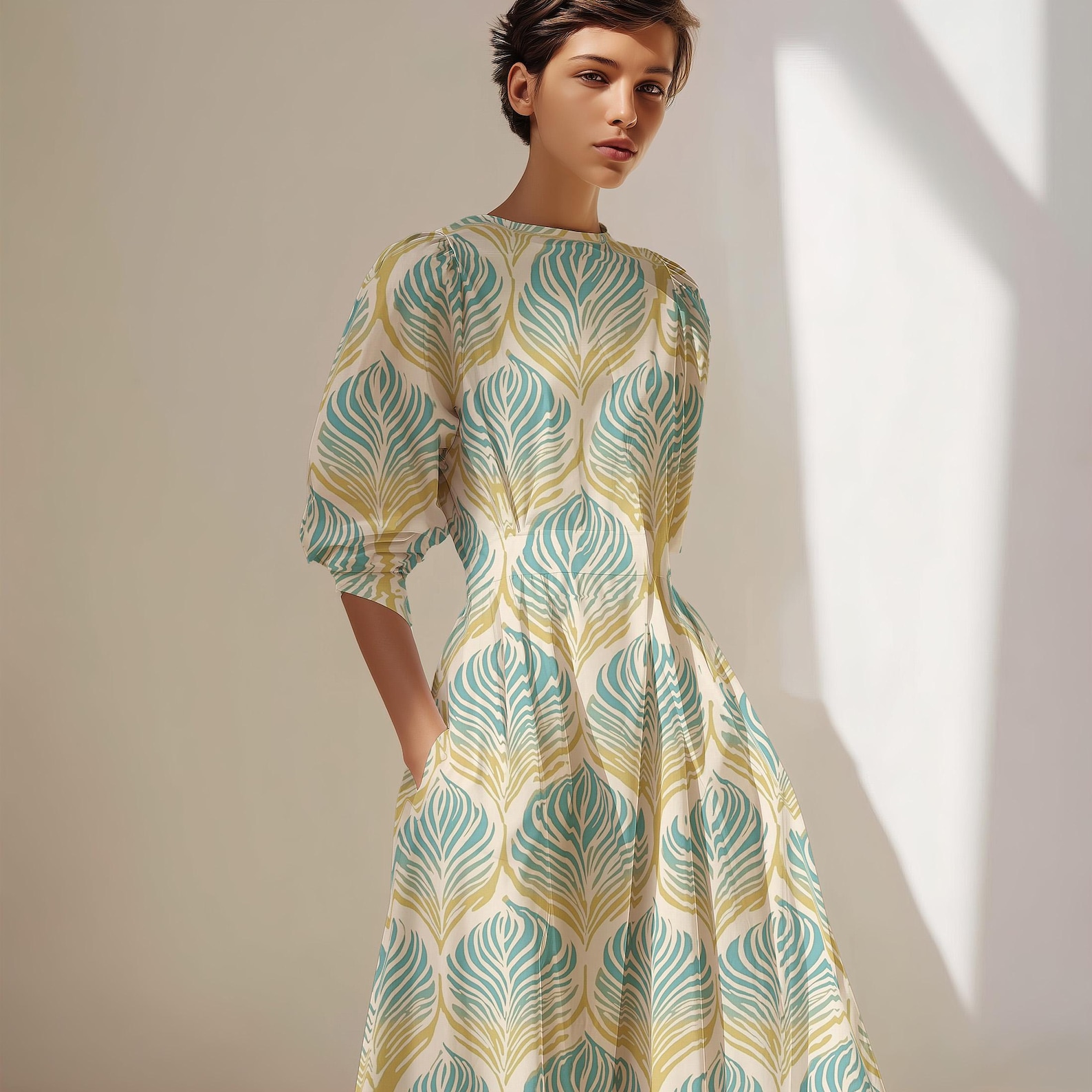 Long Sleeve Maxi Dress Mockup, Studio Clothing Fabric Model Photoshop ...