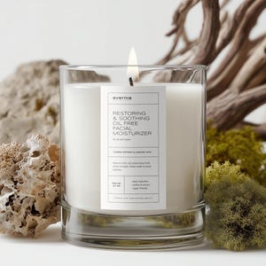 Clear Glass Candle Mockup for Any Label Size (PSD), Adjustable Scented ...