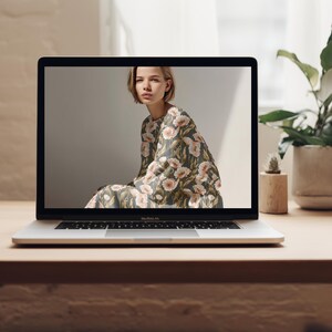 Realistic Clothing Fabric Model Photoshop Mock-up, Long Sleeve Maxi ...