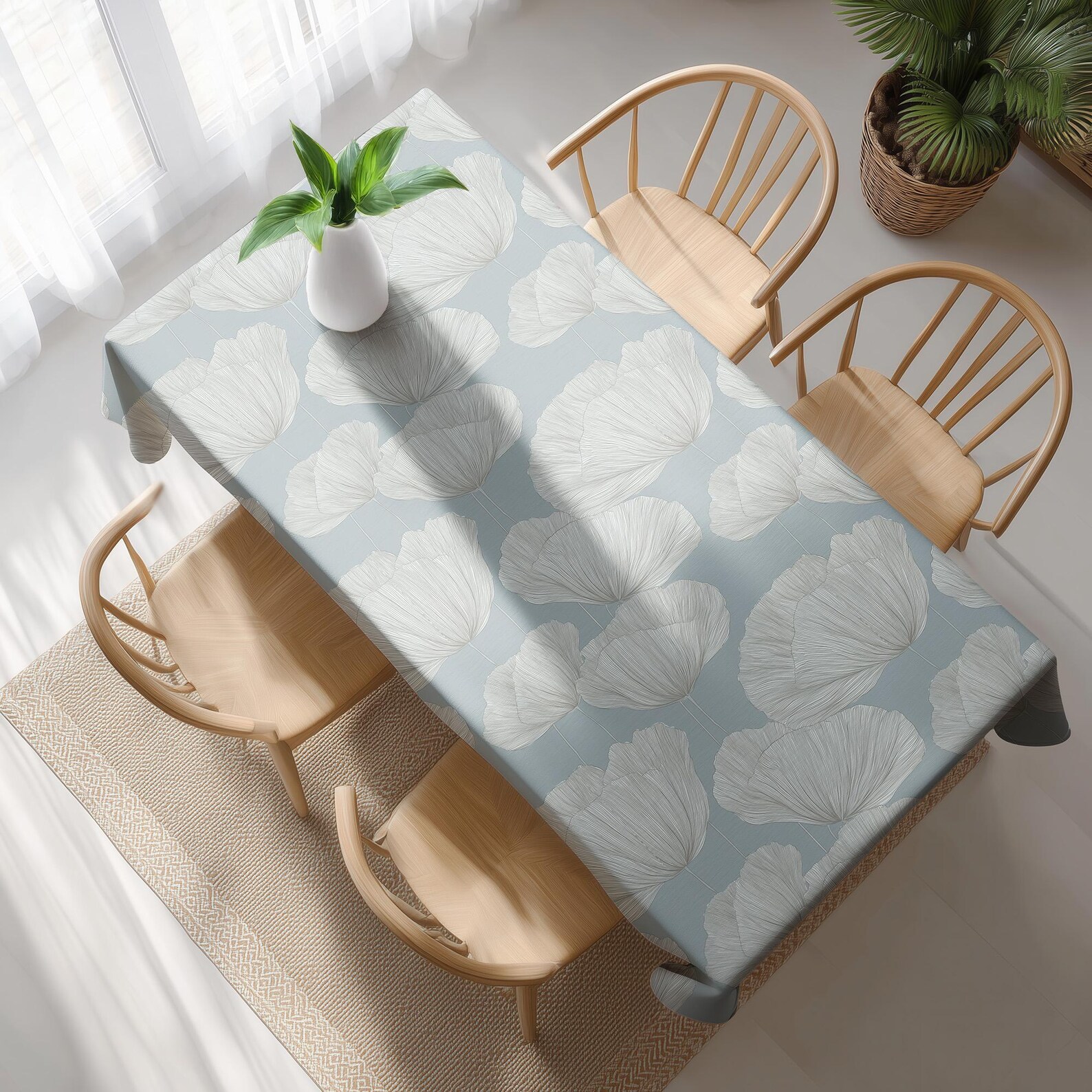 Rectangular Tablecloth Mockup (PSD), View From Above, Fabric Seamless ...