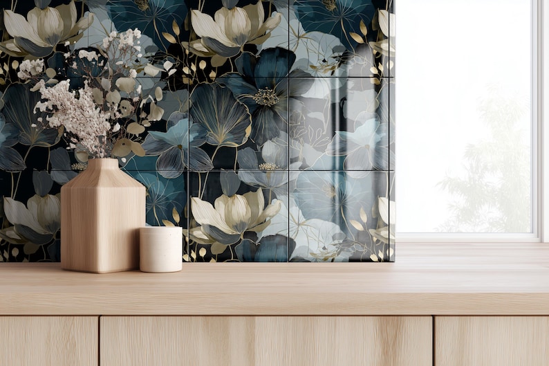 Minimal Glossy Ceramic Tiling Preview Template, Kitchen Tiled Wall ...