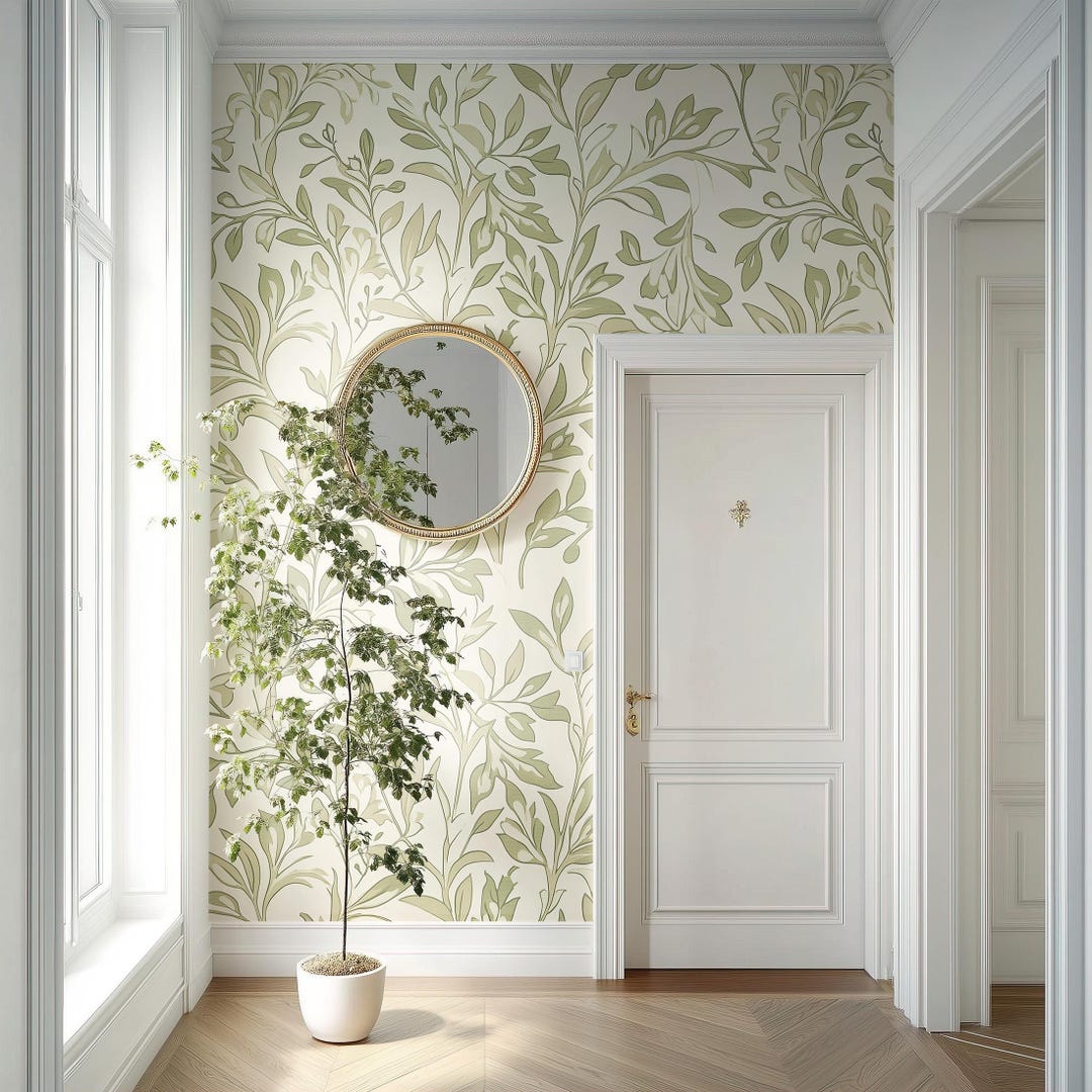 Blank Accent Wall Pattern Mock-up, Room Wallpaper Mockup (photoshop PSD ...