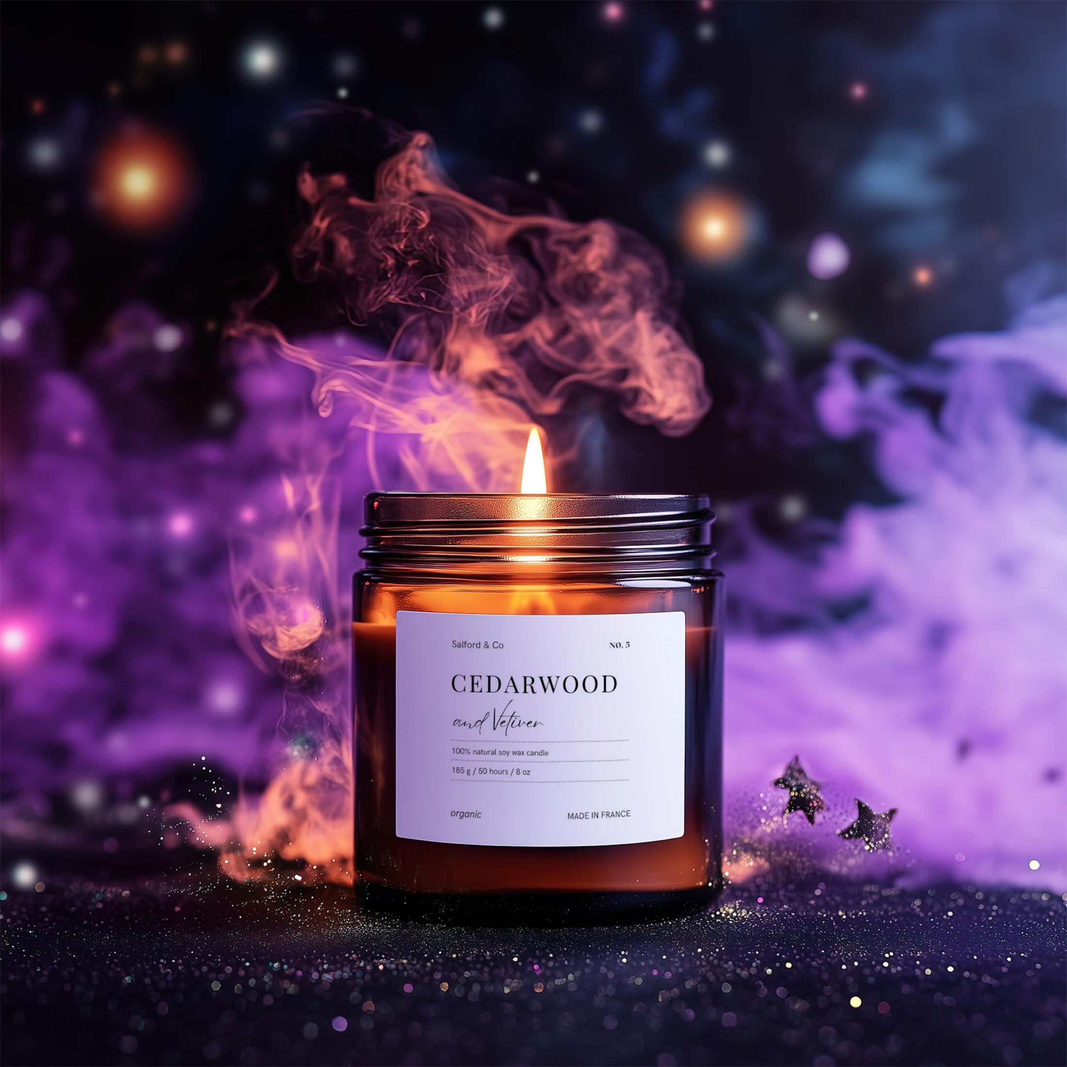 Amber Glass Candle Mockup (PSD+JPG) for Ads and Social Media ...