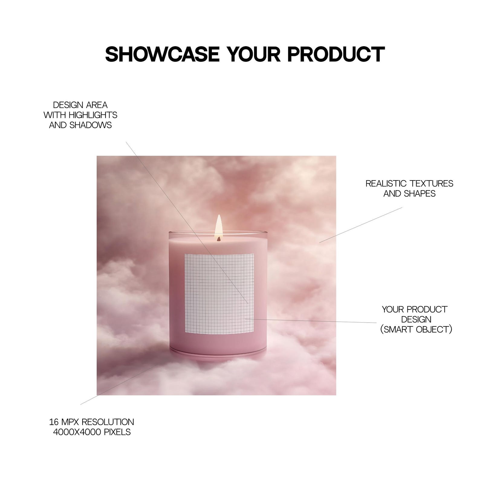 Clear Glass Candle Mockup PSDJPG for Ads and Social Media, Professional ...