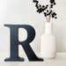 Wooden Letter Monogram Free Standing Shelf Accent Housewarming or ...
