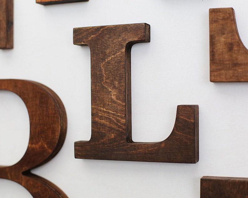 Custom Wood Letters for Wall Home Office Wall Gallery or Birthday Gift ...