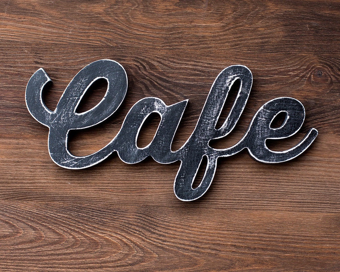 Cafe Sign Restaurant Signs Kitchen Wall Art | Etsy
