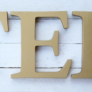 Wooden Wall Letters Gold Letters Custom Wood Letters Birthday Gift Name ...