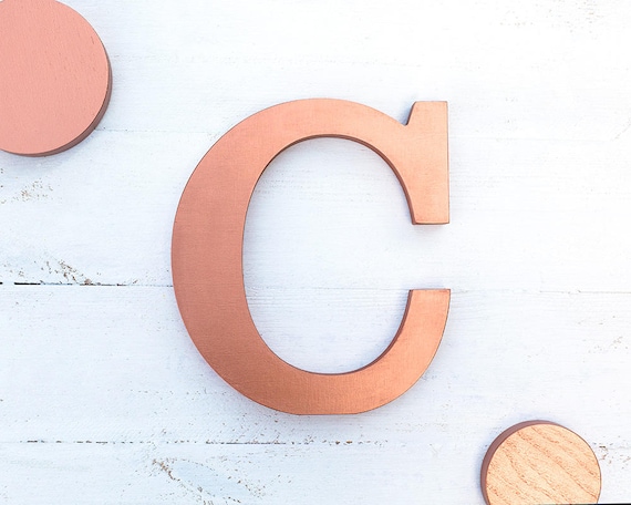 Copper Letters Decorative Letters Copper Wall Decor | Etsy