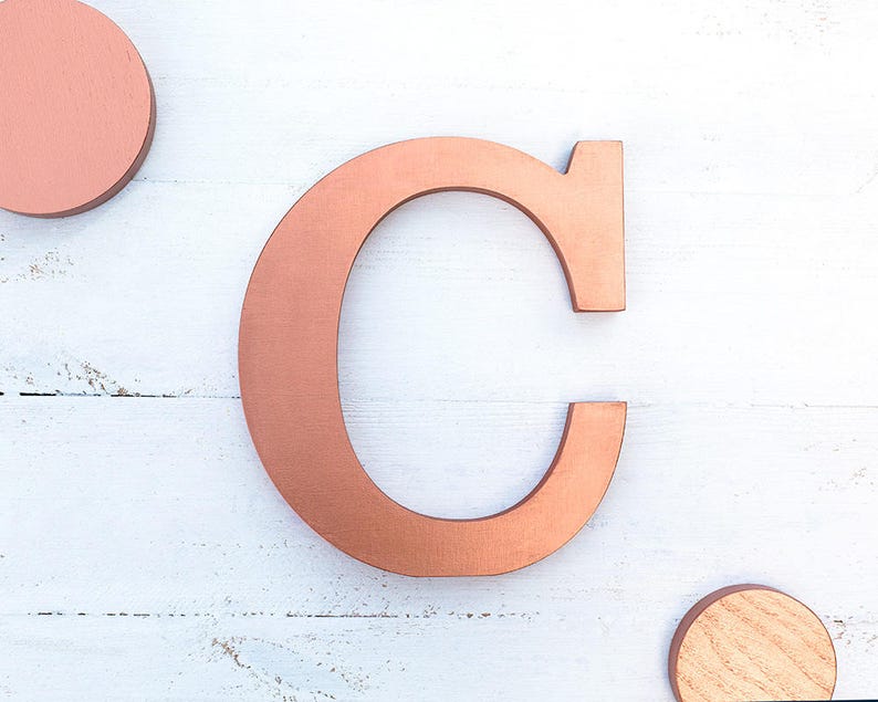 Copper Letters Decorative Letters Copper Wall Decor | Etsy