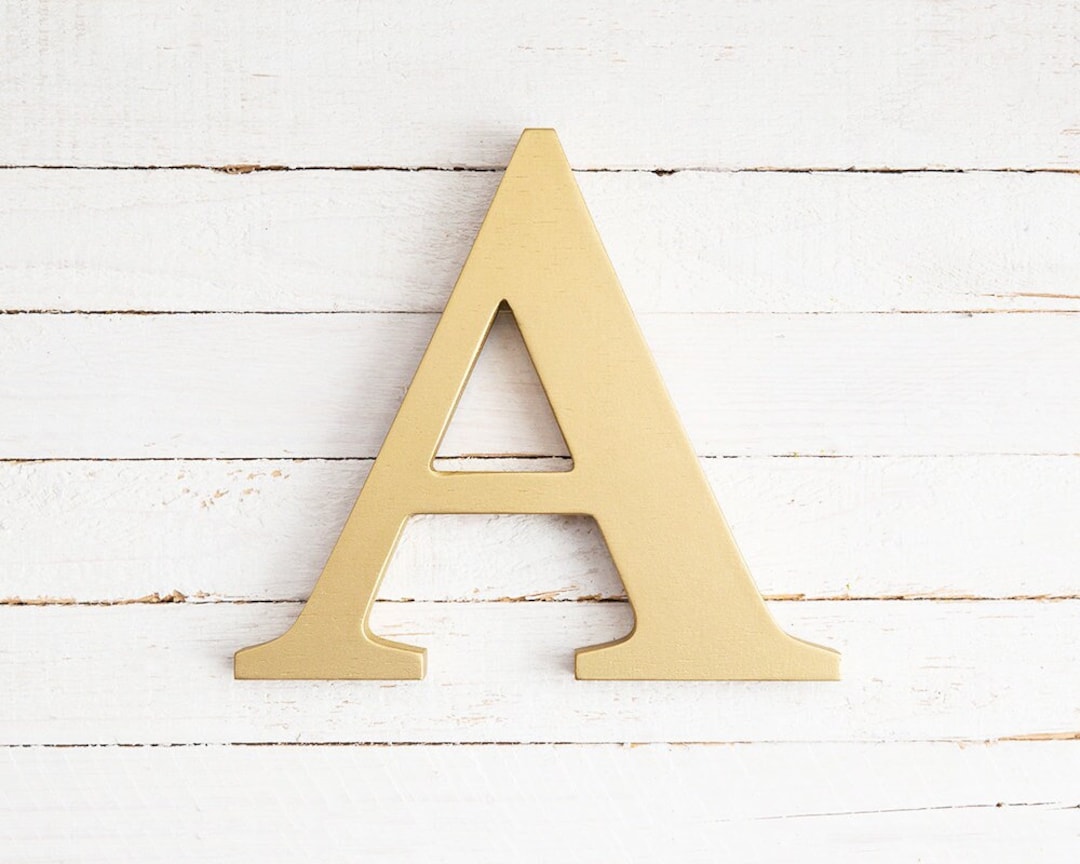Wooden Wall Letters Gold Letters Custom Wood Letters Birthday Gift Name ...