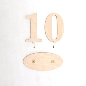 Rustic Wooden Table Numbers 1-10 for Wedding Centerpieces: Freestanding ...