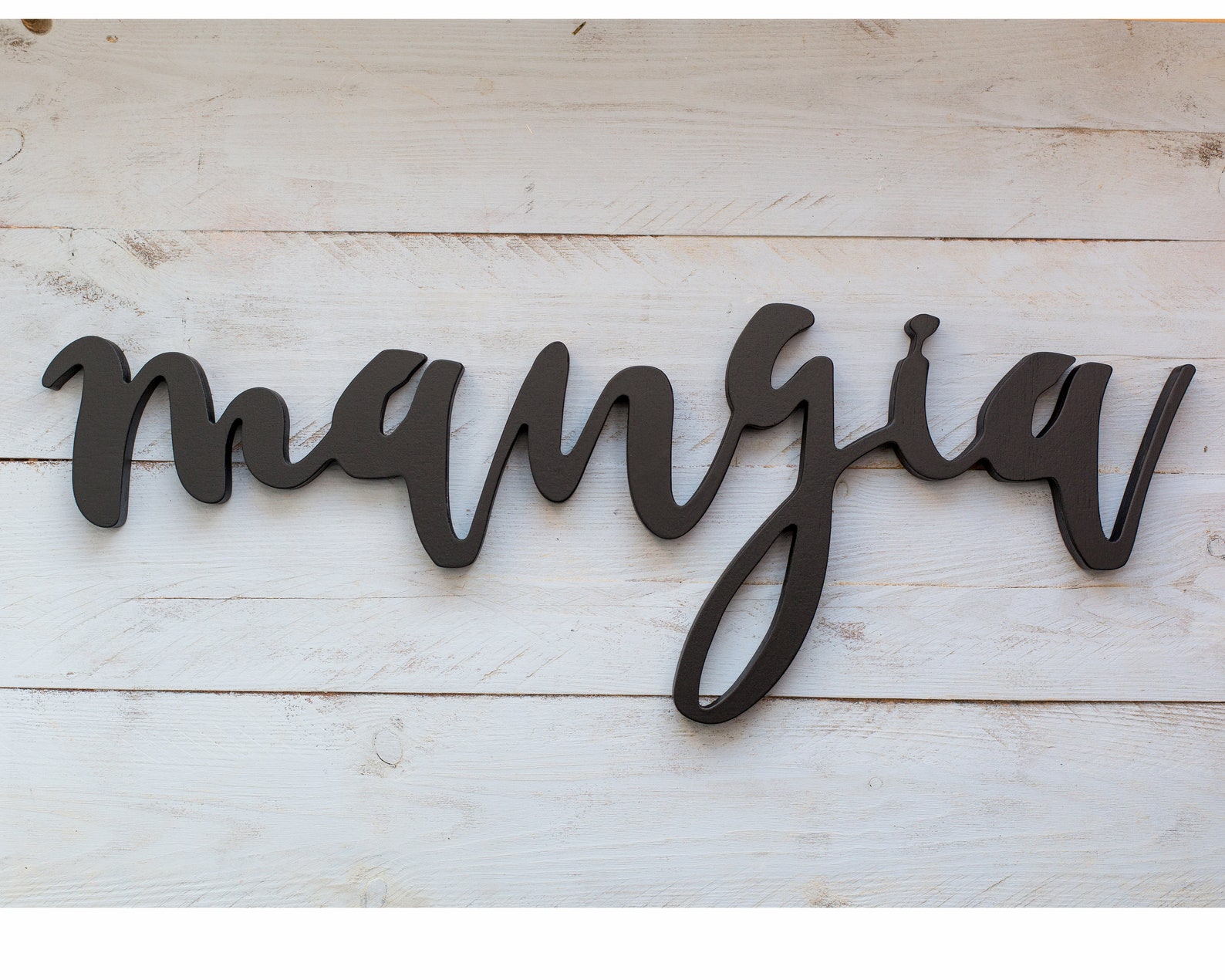 Mangia Sign Wooden Kitchen Sign Italian Kitchen Decor | Etsy