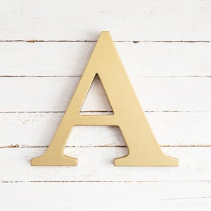 Custom Wooden Letters Alphabet Shelf Decor Gold Initial for Wedding - Etsy