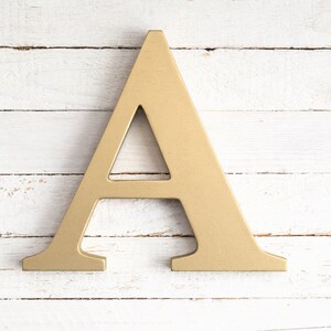 Wooden Initials Freestanding Letters Gold Name Letters - Etsy
