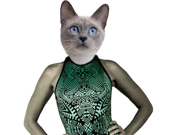 psychedelic cat suit