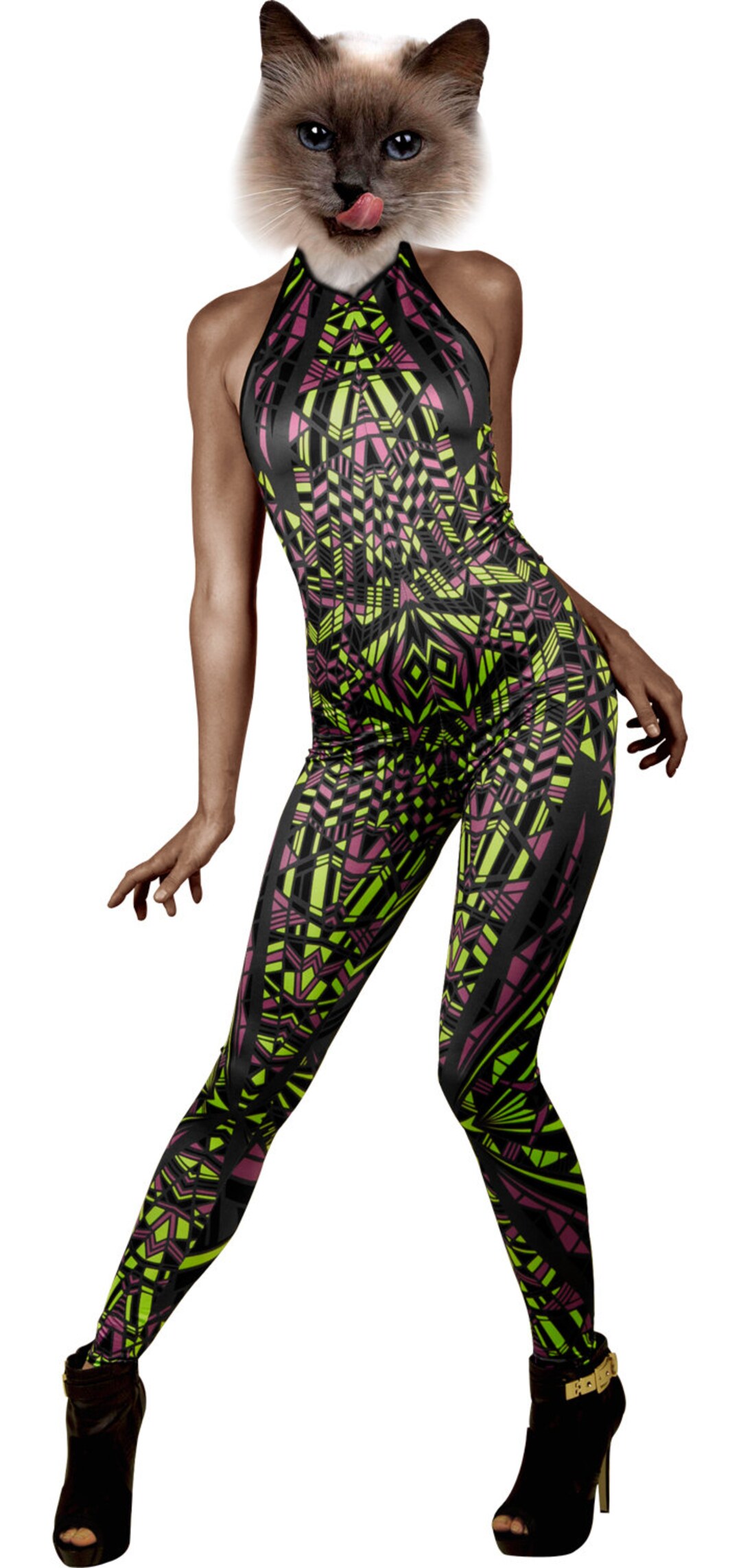 Hadron Collider TAPT Catsuit, Festival Outfit, Psychedelic Onesie, Rave ...
