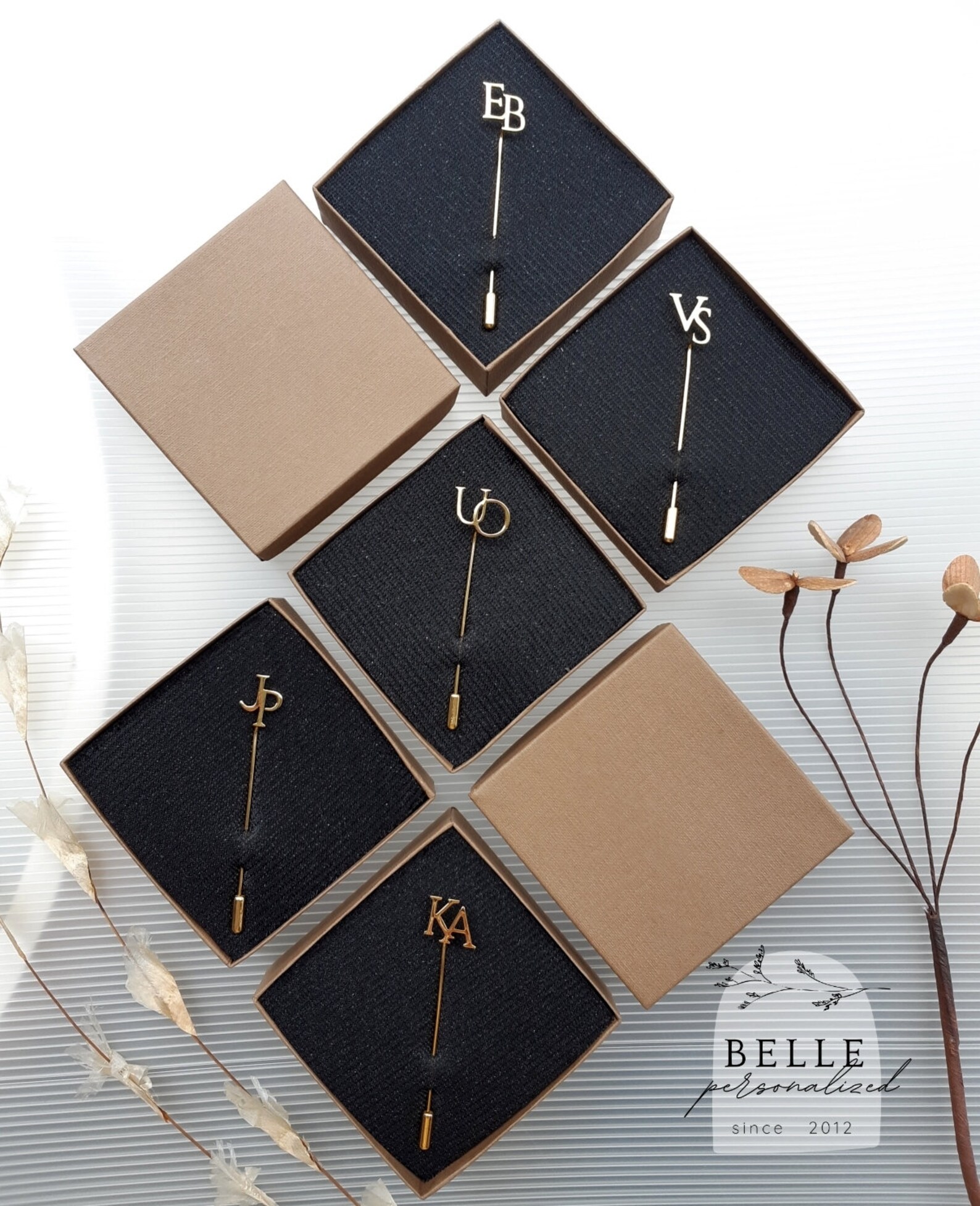 Personalized Initial Lapel Pin Personalized name pin suit | Etsy