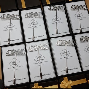 Personalized Initial Lapel Pin Personalized Name Pin Suit - Etsy