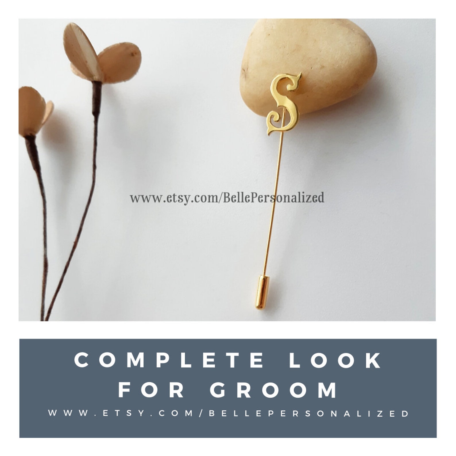 Personalized Initial Lapel Pin Personalized name pin suit | Etsy