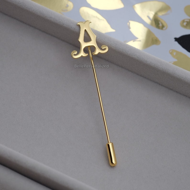 Personalized Initial Lapel Pin Personalized Name Pin Suit - Etsy