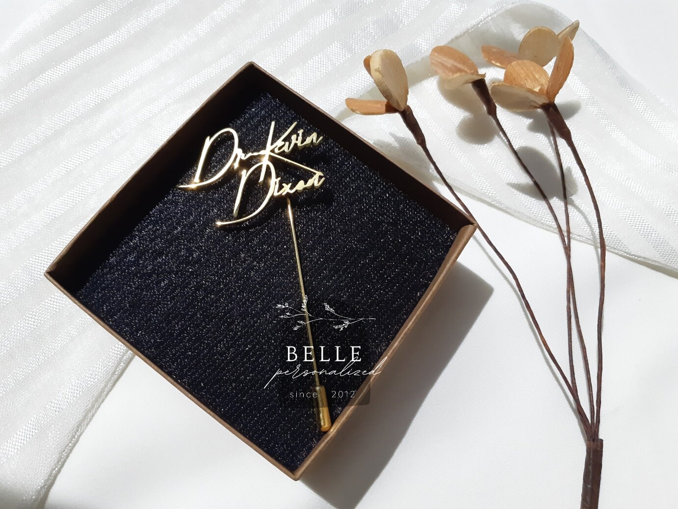 Personalized Lapel Pin Personalized Name Pin Suit Wedding | Etsy