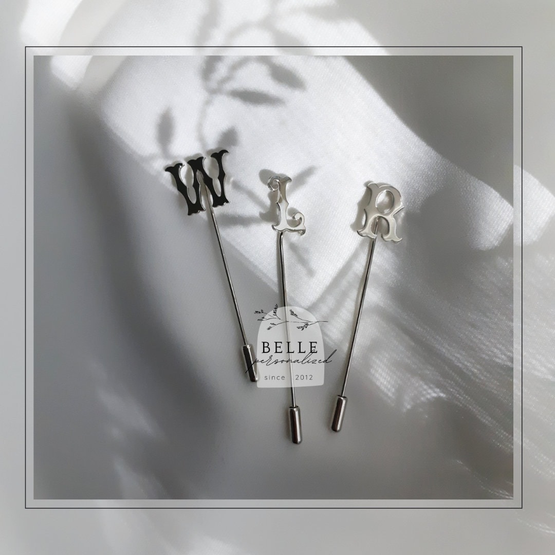 Personalized Initial Lapel Pin Personalized Name Pin Suit - Etsy