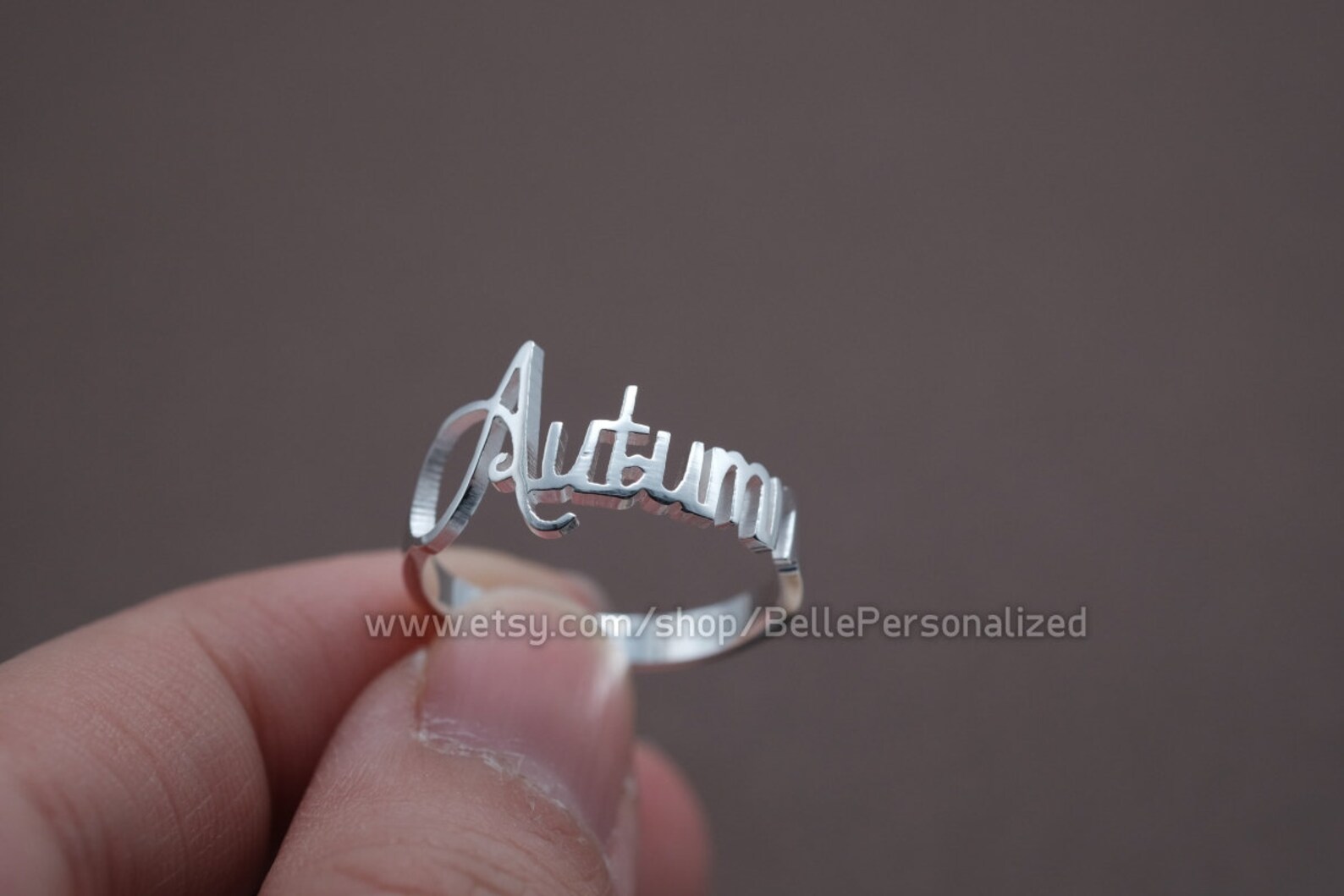 Custom Name Ring Personalized Name Ring Baby Name Your | Etsy