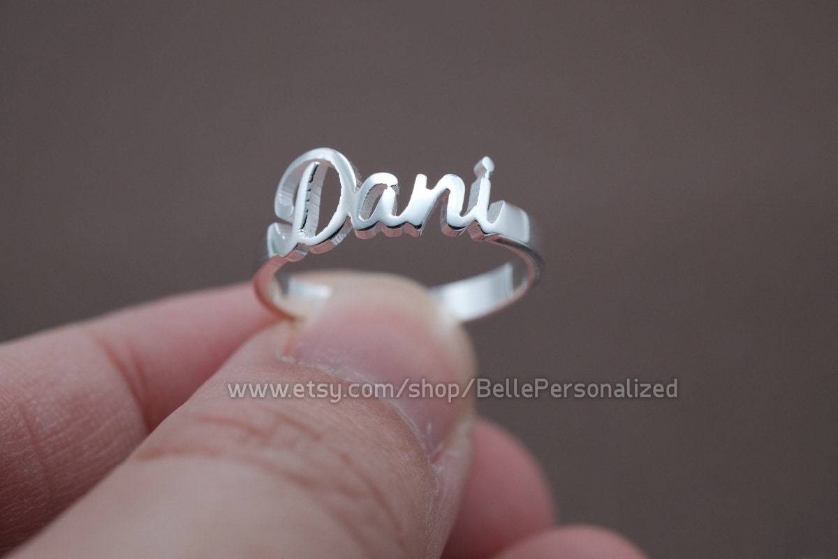 Custom Name Ring Personalized Name Ring Baby Name Your | Etsy
