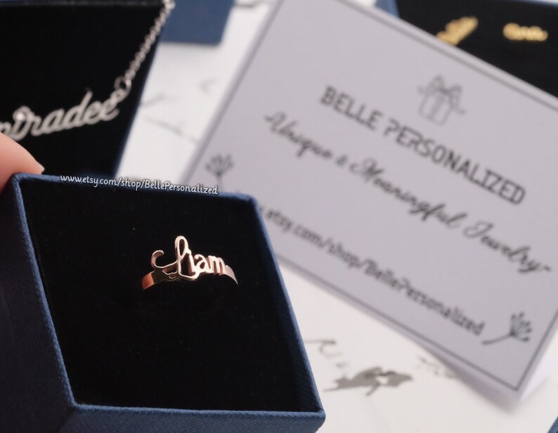 Custom Name Ring Personalized Name Ring Baby Name Your - Etsy