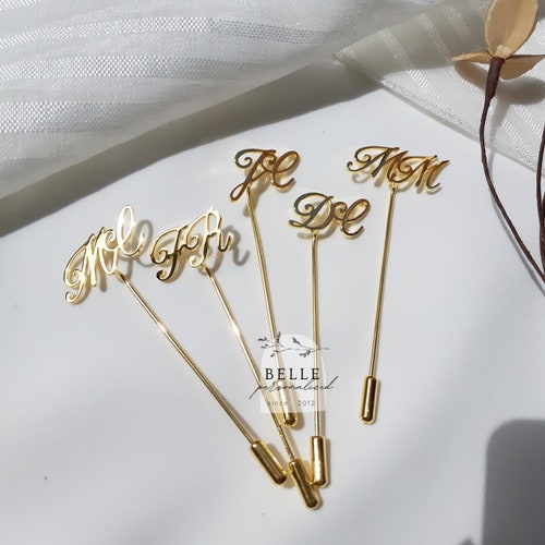 Personalized Lapel Pin Personalized Name Pin Suit Wedding - Etsy