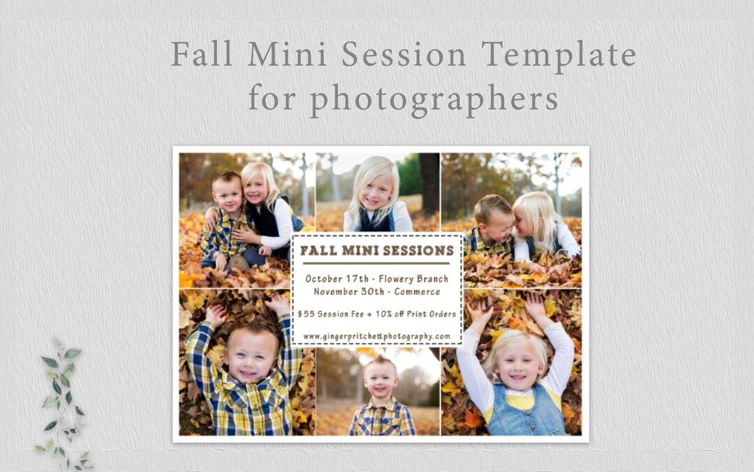 Fall Photography Marketing Board- Fall Mini Session Flyer - Mini ...