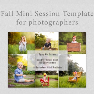 Spring Mini Session Template, Mini Session Flyer, Photography Marketing ...