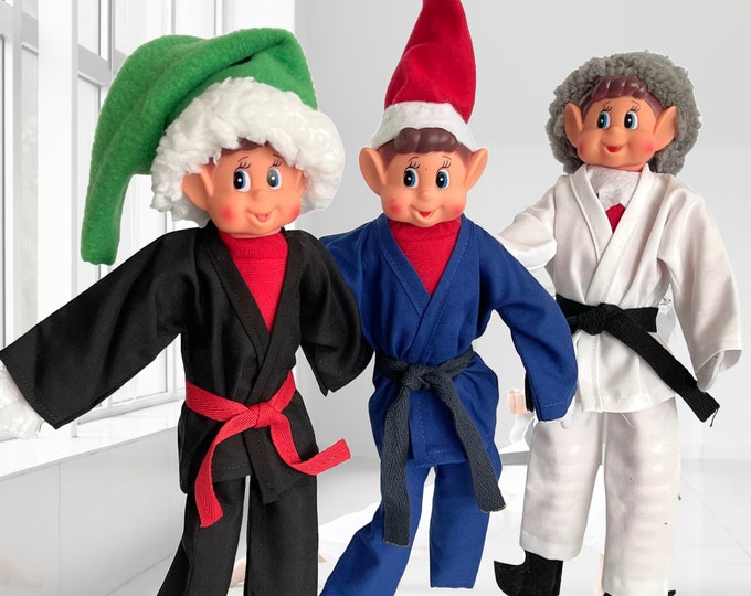Elf Karate Gi Judo Taekwondo Uniform for Christmas Elf Dolls 12 Tall ...