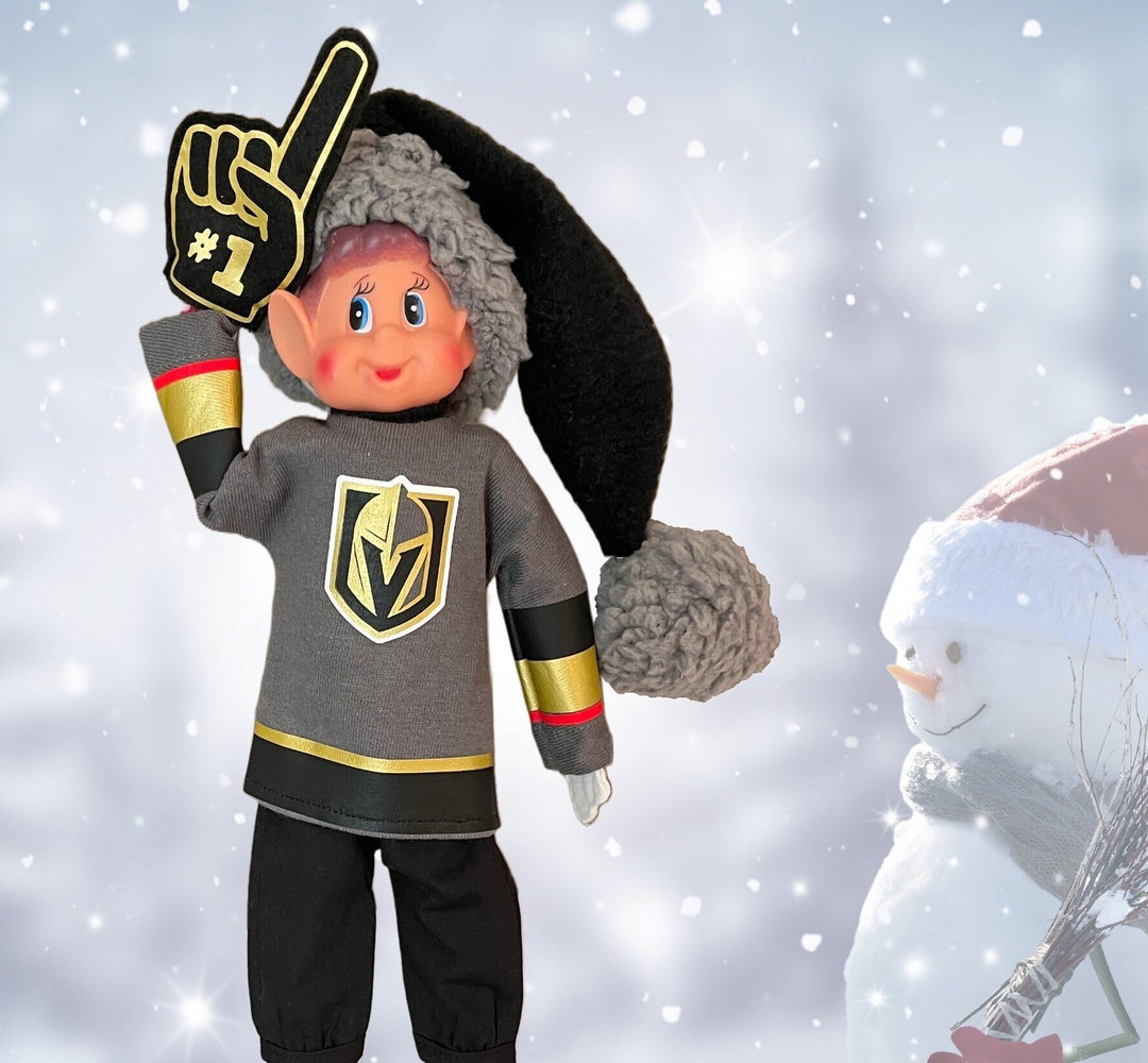 Elf Hockey Jersey and Fan Hand, Doll Clothes Fit 12 Inch Christmas Elf ...