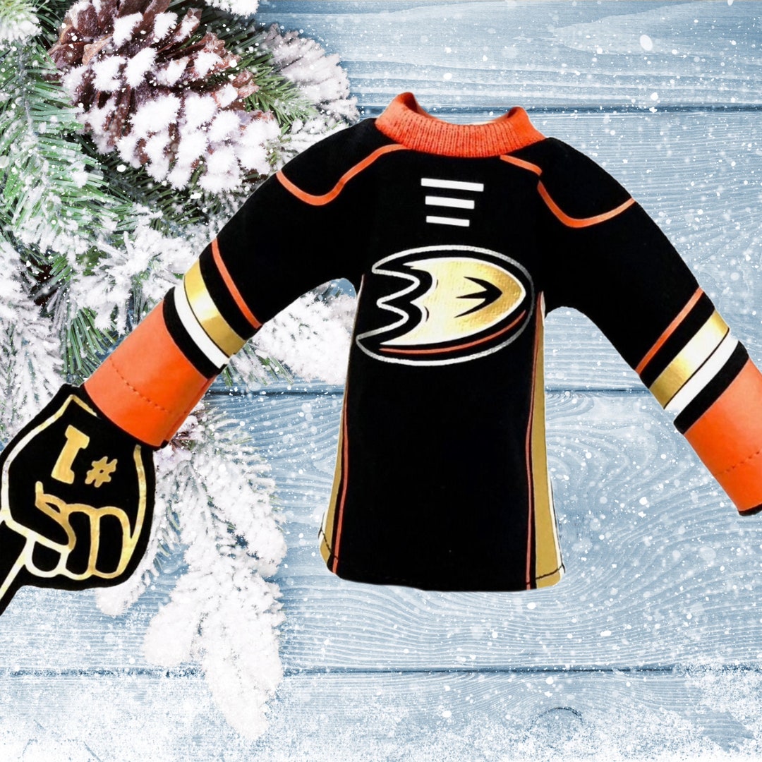 Ducks Elf Hockey Jersey and Fan Hand for 12 Inch Christmas Elf Doll - Etsy